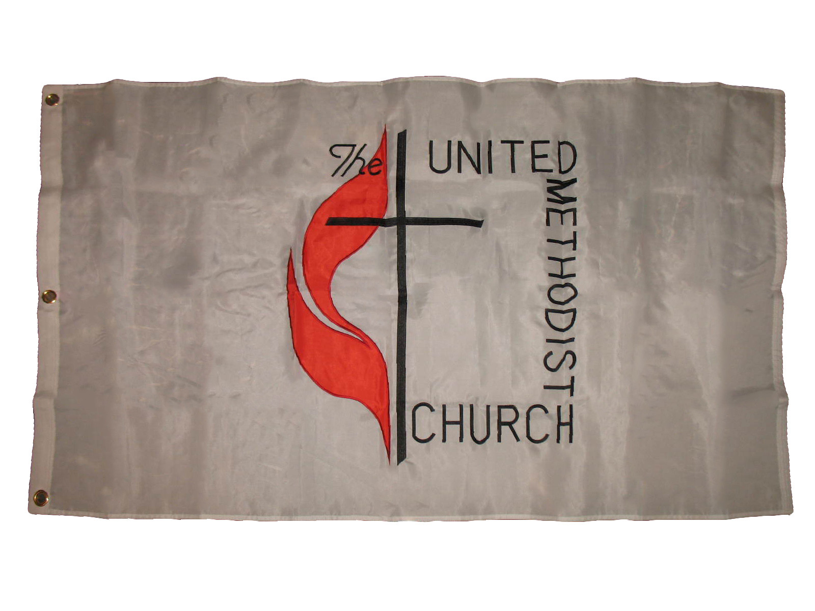 3x5 Embroidered United Methodist Church 300D Nylon Flag 3'x5' 3 Clips ...