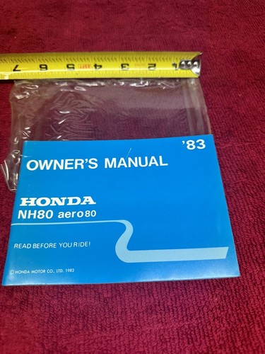 1983 Honda Model NH80 Aero 80 Owners Paper Manual Vintage 83 Genuine ⭐ ...