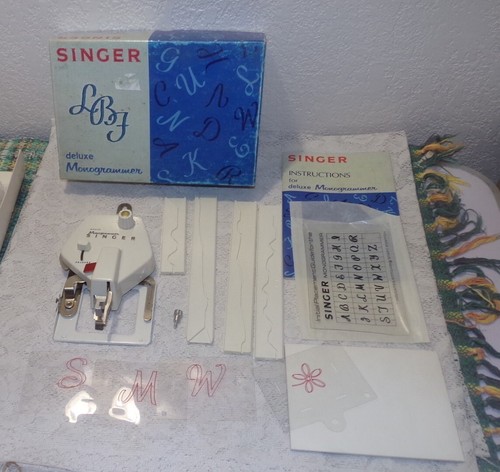 Singer Sewing Machine Attachment Deluxe Monogrammer Slant Needle Zig ...
