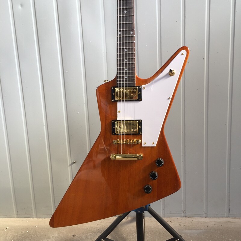 Transparent Yellow Explorer Electric Guitar Solid Body Black Rosewood Fretboard | eBay