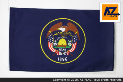 DRAPEAU UTAH 150x90cm - DRAPEAU ETAT AMÉRICAIN - USA - ETATS-UNIS 90 x ...