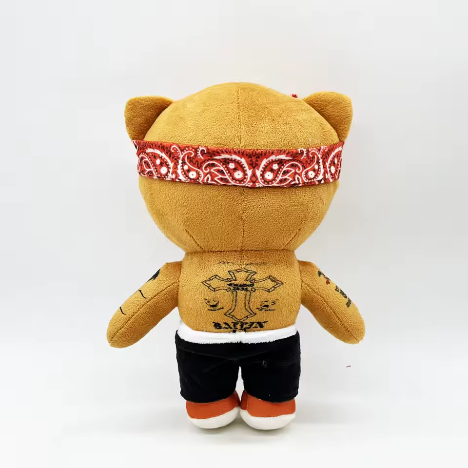 9.85" Hello Kitty Tupac Shakur 2Pac Plush Doll Figure Toy Rapper ...