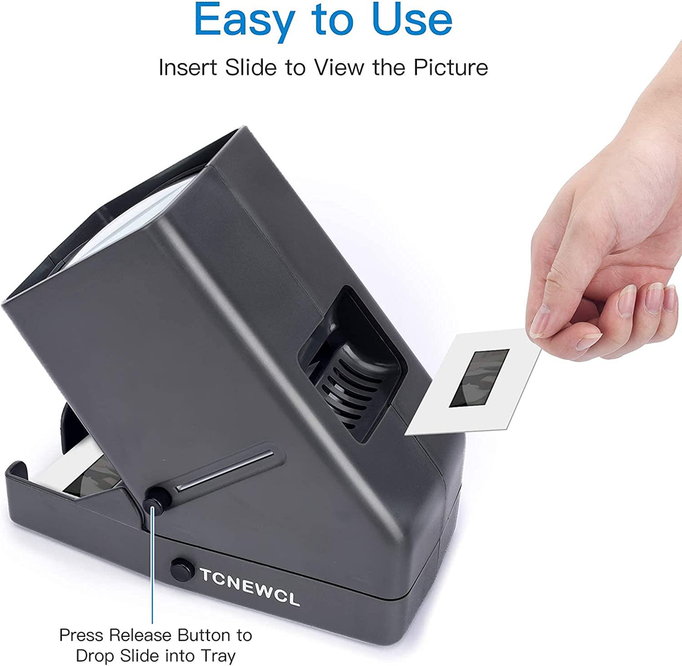 35mm Slide and Film Viewer, Negative Viewer, Desk Top LED Lighted ...