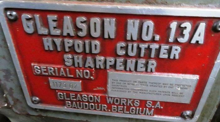 21” GLEASON “13A” UNIVERSAL HYPOID GEAR CUTTER SHARPENER w/WHEEL ...