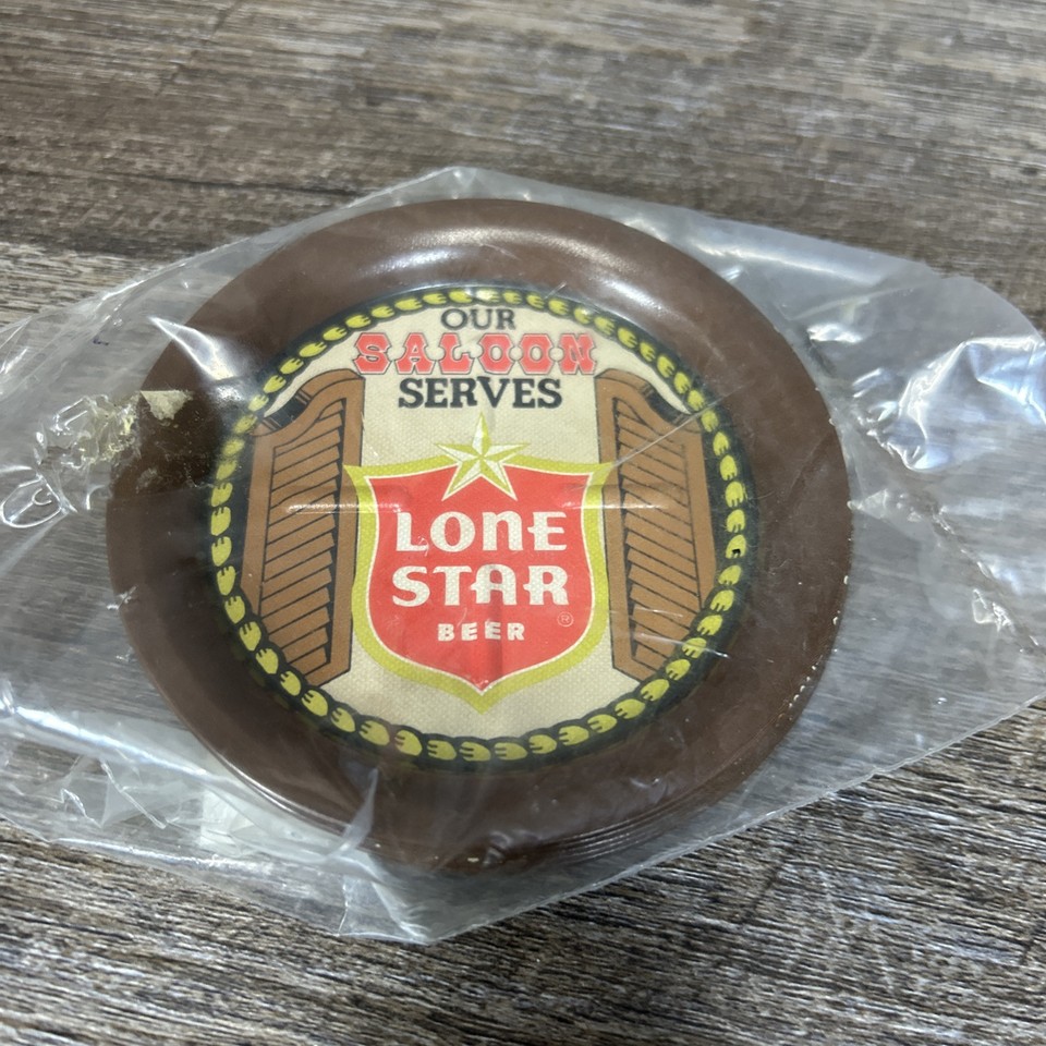 Vintage 1981 Lone Star Beer Set of (6) metal coasters in plastic NOS | eBay