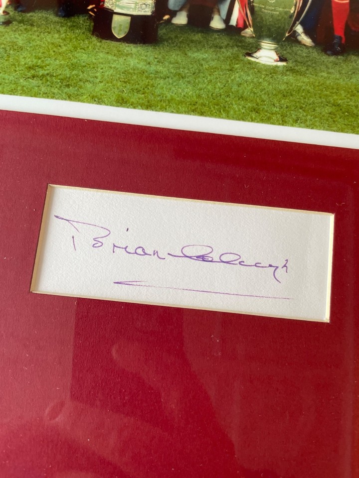 Brian Clough SIGNED Nottingham Forest Display - NFFC - 1980 Team Lineup ...