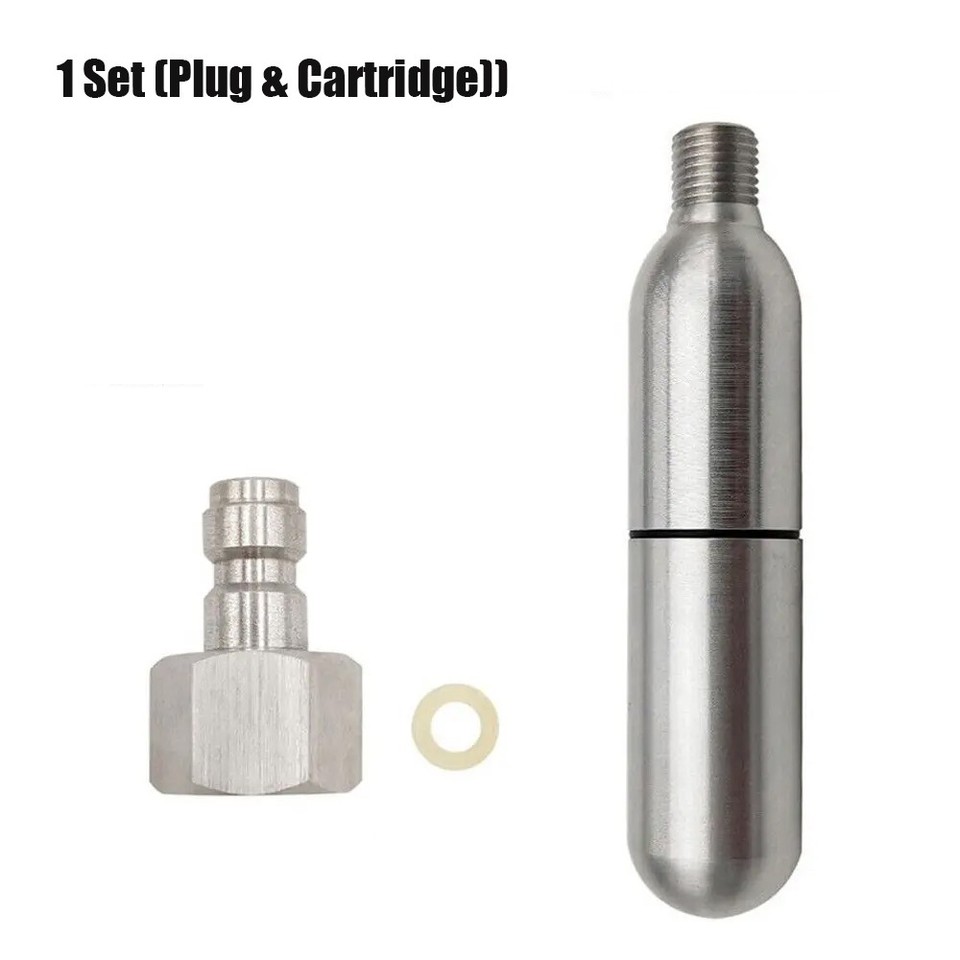 Paintball PCP,12g Refillable CO2 Cartridge With 8mm Male/Quick ...