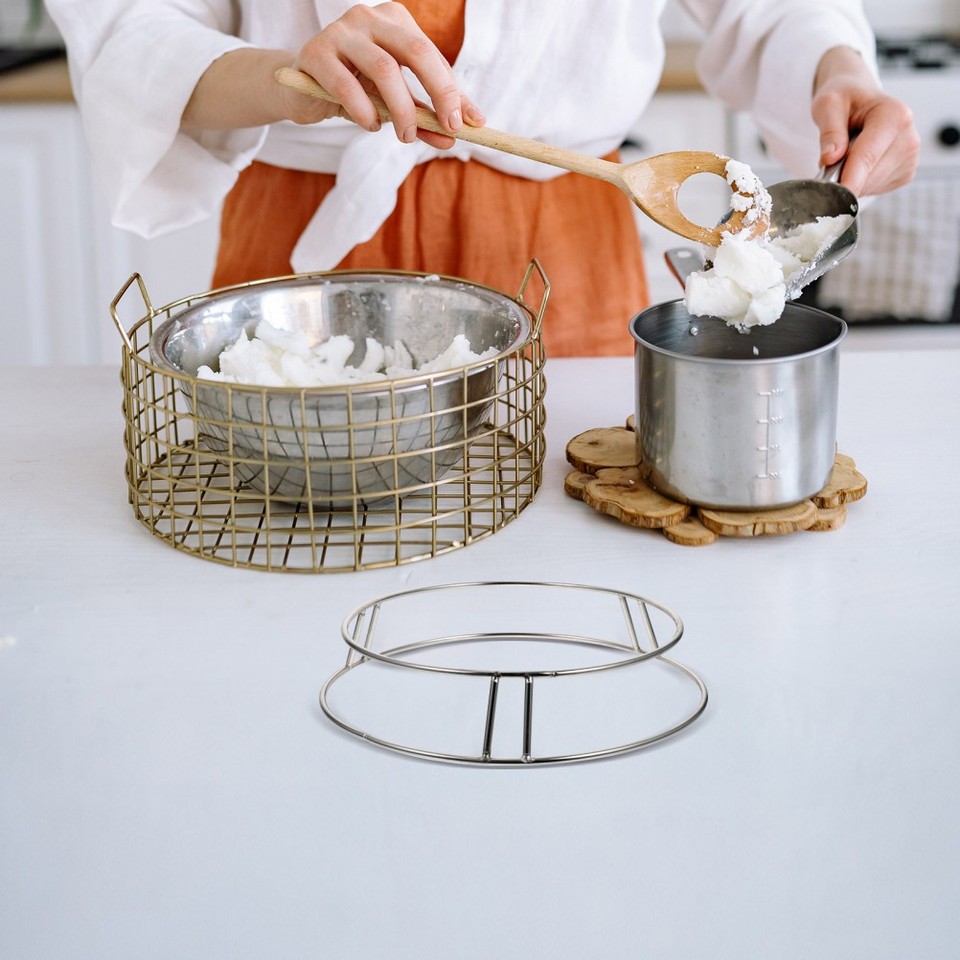 Stainless Steel, Kitchen Pot Stand Steam Steamer Kettle Rack for Pots ...