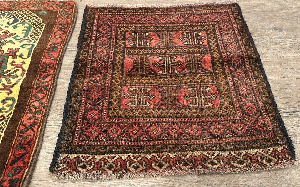 Lot of Hand Knotted Afghan Balouch Door Mat Wool Area Rug | eBay
