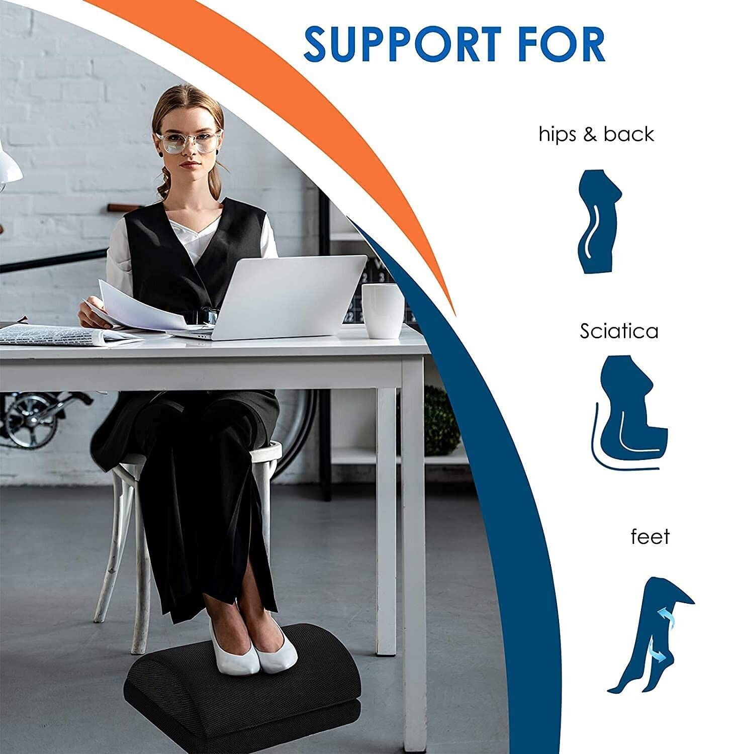 Footrest for under desk Orthopedic Foot Rest for Desk with 2 Option | eBay