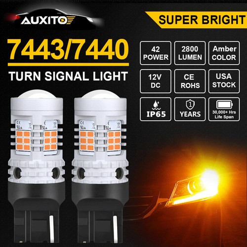 AUXITO T20 7440 7443 7441 LED AMBER INDICATOR TURN SIGNAL CAR LIGHT ...