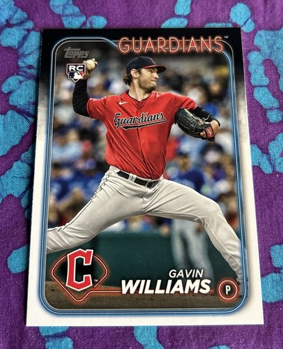 2024 Topps Series 1 Gavin Williams RC Rookie #242 Cleveland Guardians ...
