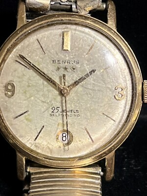 Vintage BENRUS #3021 Selfwinding Watch Runs Keeps Time, Date @ 6 o ...