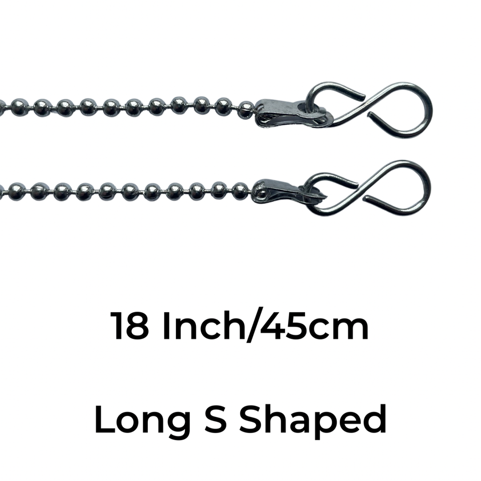 12" Sink & 18" Bath Basin Plug Chains Chrome Metal Replacement Bathroom ...