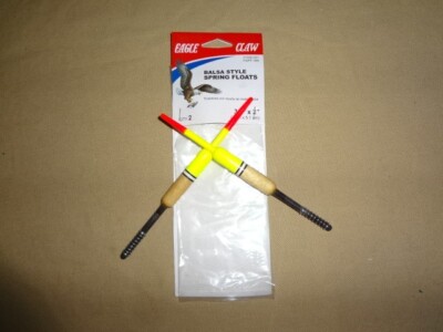 Eagle Claw Vintage Balsa Style Spring Floats 3/8" x 2" yellow with ...