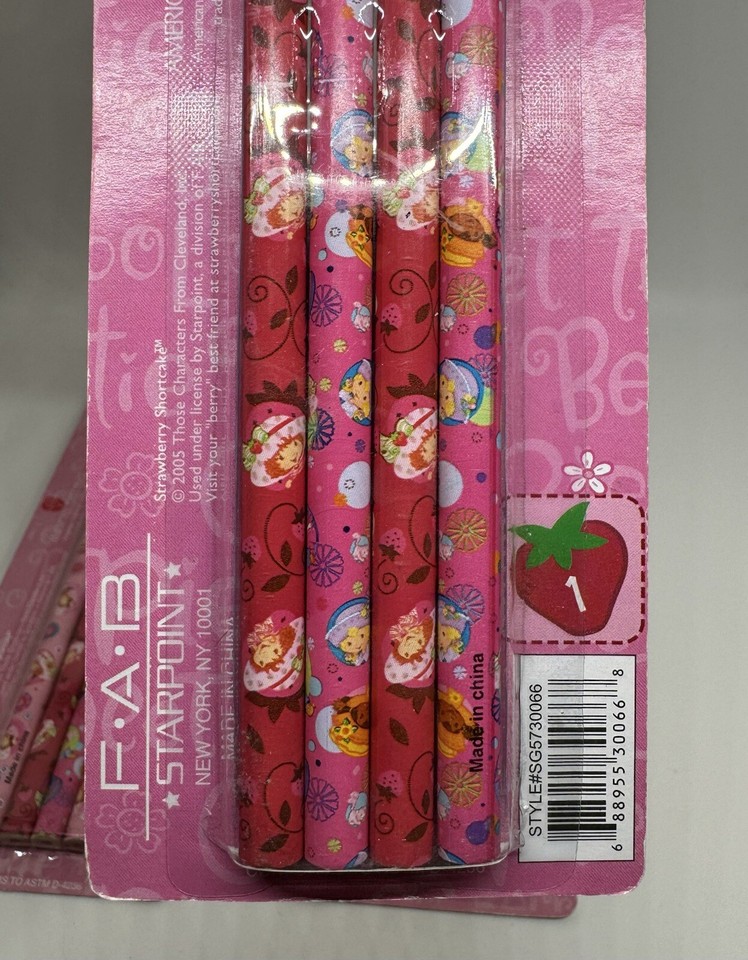 Starpoint American Greetings Strawberry Shortcake Pencils, 3 packs of 4 ...