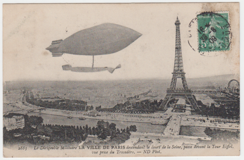 Le Dirigeable Militaire La Ville de Paris descendant le cours... - TBE ...