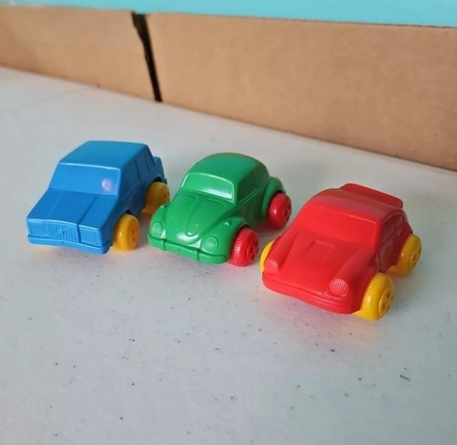 Lot Of Three Vintage Viking Toys Sweden Cars Red Porsche, Green Beetle ...