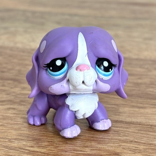 LPS Littlest Pet Shop 2405 Purple White Lilac St. Bernard Gog Aqua Blue ...