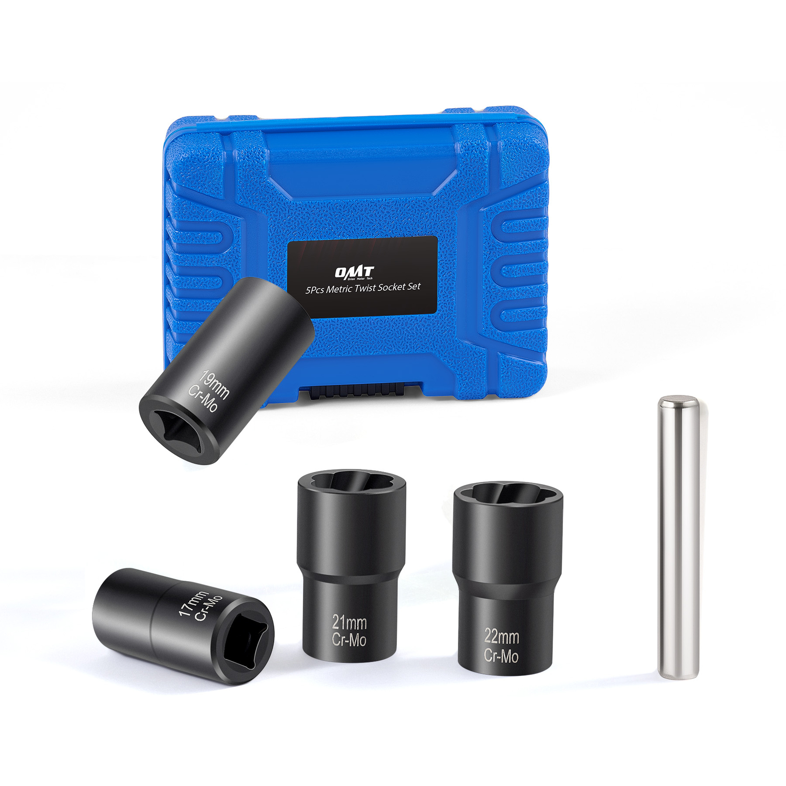 5pc Security Broken Rounded Lug Nut Removal Tool Set 4 Twist Sockets ...