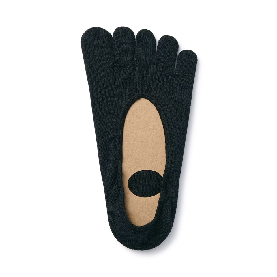 MUJI Toe Socks No-Show Liner 5-Finger Grip Low Cut, 3 Pairs, 23-25cm ...