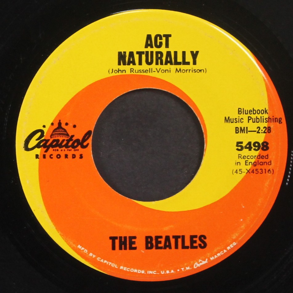 BEATLES: yesterday / act naturally CAPITOL 7" Single 45 RPM | eBay