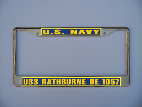 USS RATHBURNE DE 1057 FF 1057 License Plate Frame USN Military U S Navy ...