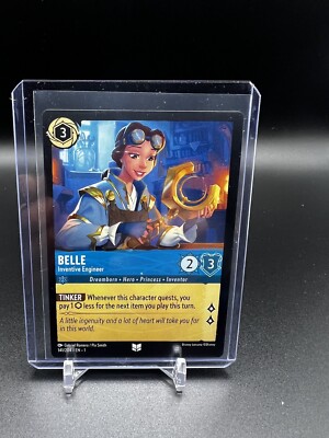 Disney Lorcana TCG First Chapter Non-Foil Belle Inventive Engineer 141/ ...