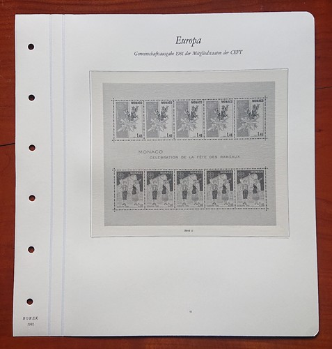 Form Europe Joint Issue 1981 Member States CEPT Monaco | eBay