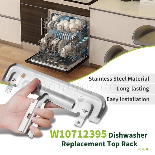 UPGRADED W10712395 Whirlpool WDT750SAHZ0 Dishwasher Upper Top Dishrack ...