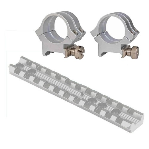 Silver Picatinny Scope Mount + Rings for MARLIN 336, 375, 1893, 1894 ...