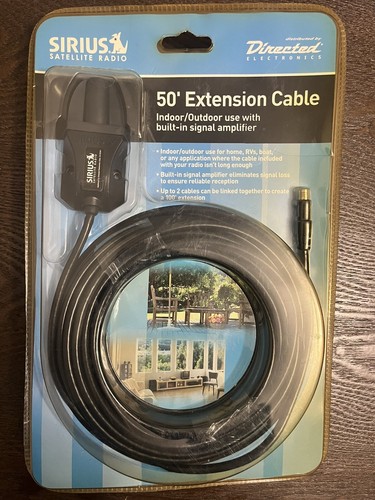 Genuine Sirius Satellite Radio 50' Foot Extension Cable. Indoor/Outdoor ...
