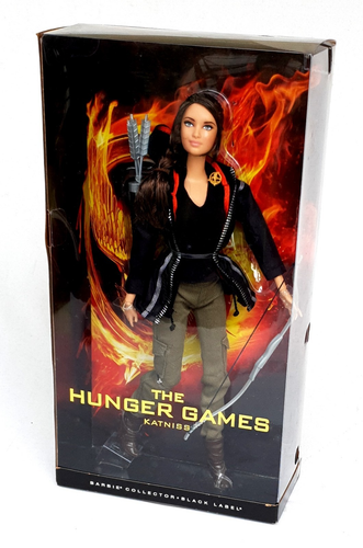 Hunger Games Katniss Doll- Barbie Collector-Black Label Mattel 2012 NEW ...