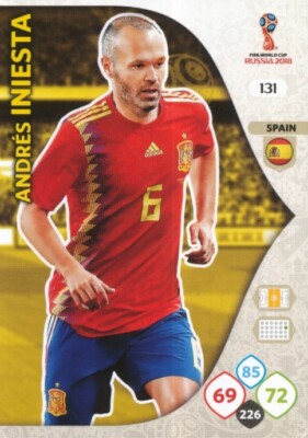 131 INIESTA ANDRES # ESPANA SPAIN PANINI CARD ADRENALYN WORLD CUP ...
