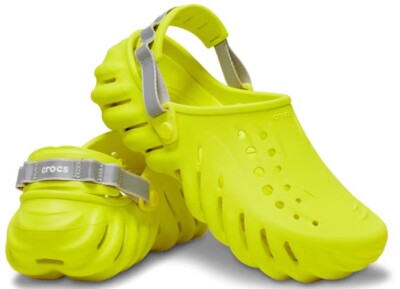 Crocs Echo Clogs w/ Reflective Strap Acidity Neon Yellow Slides Men’s ...