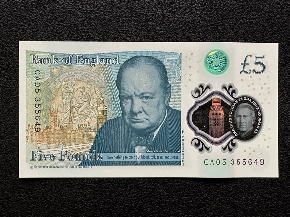 NEW KING CHARLES III £5 BANKNOTE - UNC - UK - FIVE POUNDS - RELEASED 5 ...