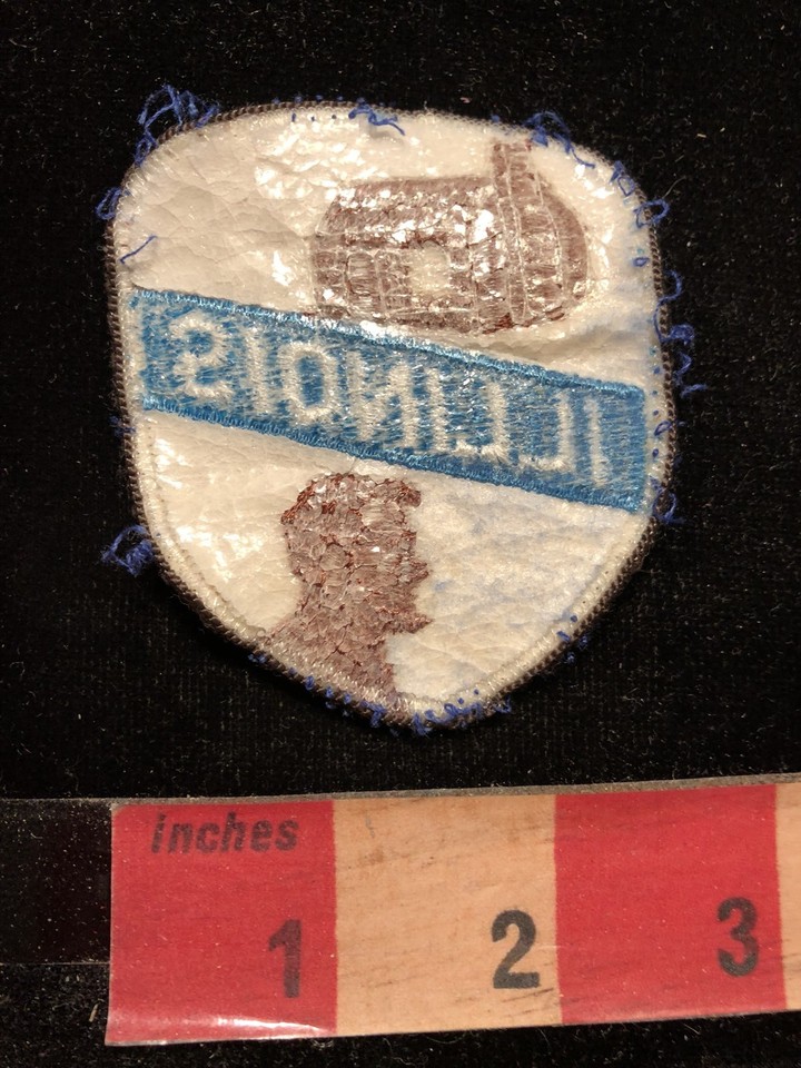 Vtg Illinois Patch BROWN VERSION Of Abraham Lincoln Silhouette 83N | eBay