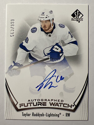 2021-22 SP Authentic Future Watch Auto TAYLOR RADDYSH /999 RC 21/22 UD ...