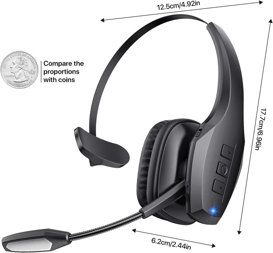 Wireless Headphone Blue Parrot Headset Bluetooth Truck Driver Noise ...