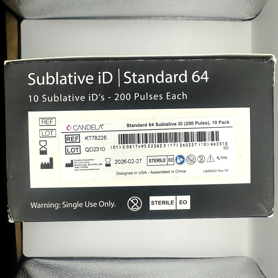 Syneron Candela Disposables Standard 64 Sublative iD 200 pulses each ...