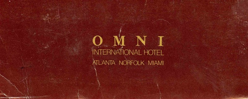 Omni International Hotel Room Service Menu & Directory Atlanta Norfolk ...