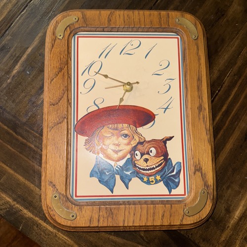 Vintage Buster Brown & Tige Wood Wall Clock – Retro Novelty Rare ...
