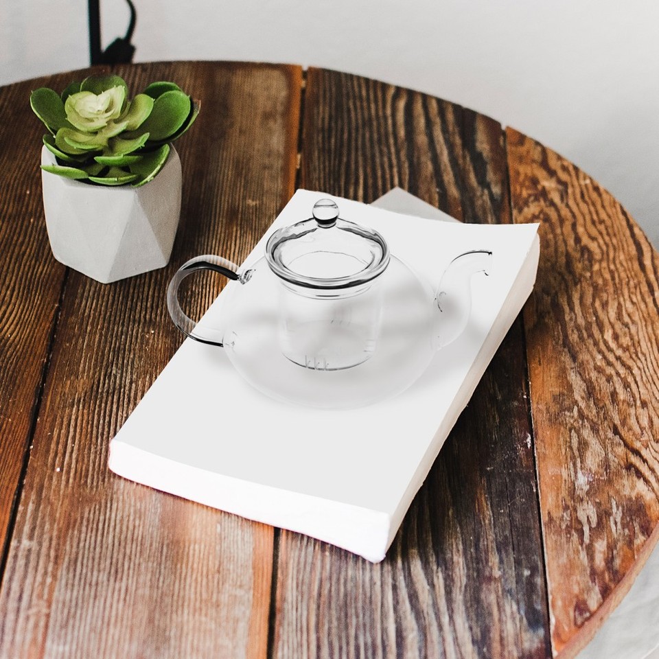 Tea Pot with Infuser Glass Steeper Floral Teapot Chinese Vintage Kettle ...