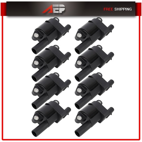 8PCS Round Ignition Coils For Chevrolet Corvette GMC Sierra 1500 6.2L ...