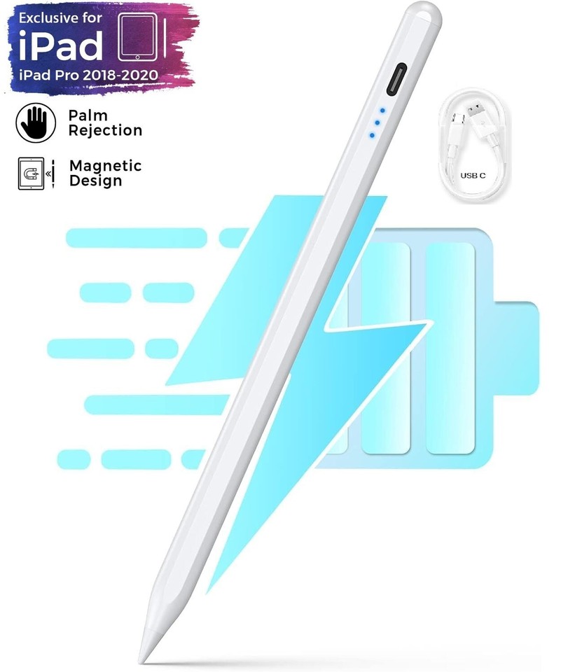 Stylus Pen Fast Charging Pencil For iPad A16/10th/Air/Pro 11" 12.9" 13 ...