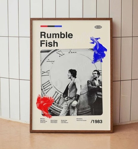 Rumble Fish Movie Poster - Cult Classic Film Print, Matt Dillon, Mickey ...