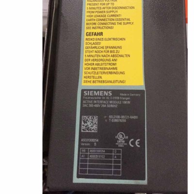 Used & Tested Siemens 6SL3100-0BE21-6AB0 Servo Power Supply | eBay