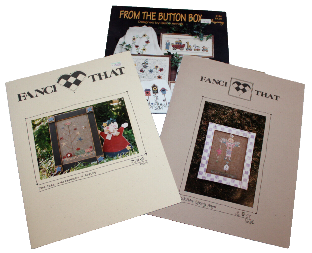 2 Fanci That cross stitch patterns & 1 pattern book From the Button Box ...
