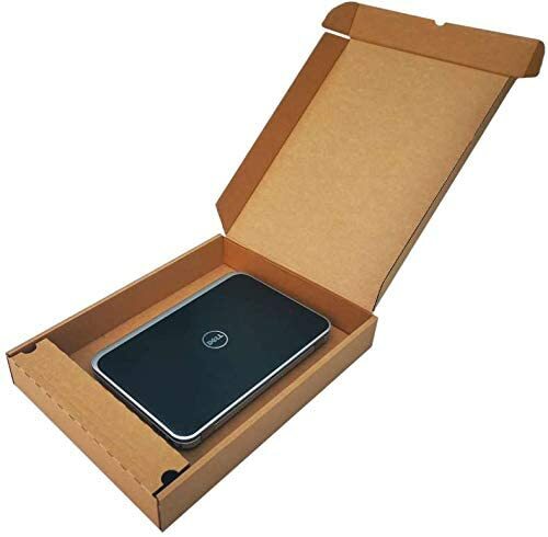 25 x LAPTOP SHIPPING BOX WITH CHARGER COMPARTMENT STRONG CARDBOARD ...