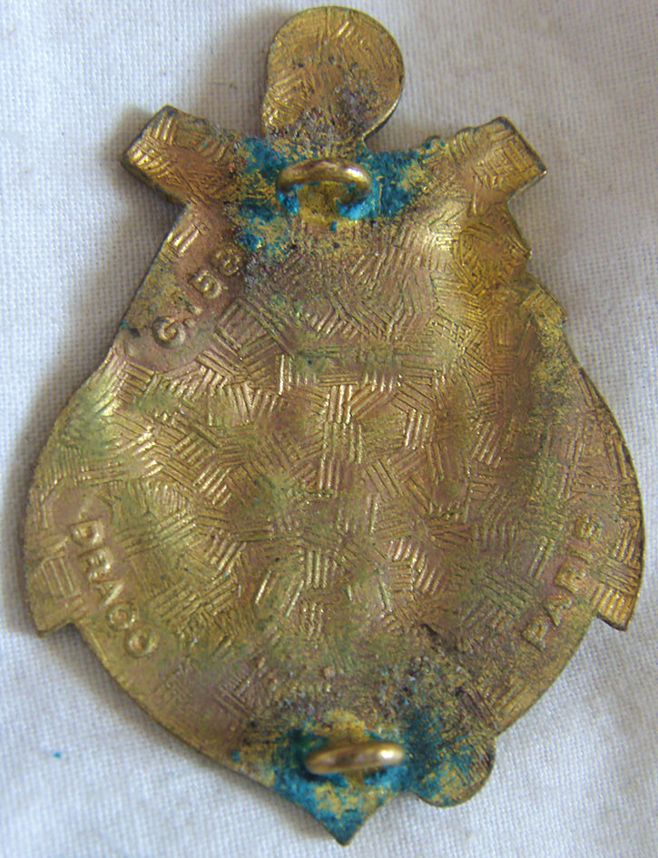 In13463 - Insignia 29th Marine Infantry Regiment, Guilloche Gilded Back ...